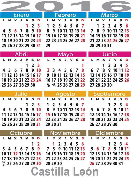 Calendario Laboral Castilla León